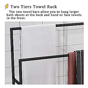 -Shelf Balcony Bathroom Freestanding Towel Rack,Metal Bathroom Towel Holder Stand Floor,Rust-Proof Towel Hanger Stand for Kitchen,Outdoor Pool,Indoor/White/65 * 20 * 110Cm