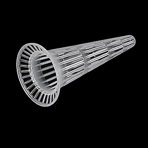 M METERXITY 5 Pack Plant Pot Hole Mesh Pads - Cone Shape Bonsai Flowerpot Drainage Grid Screen Apply to Outdoor/Garden (158x74mm, Clear)