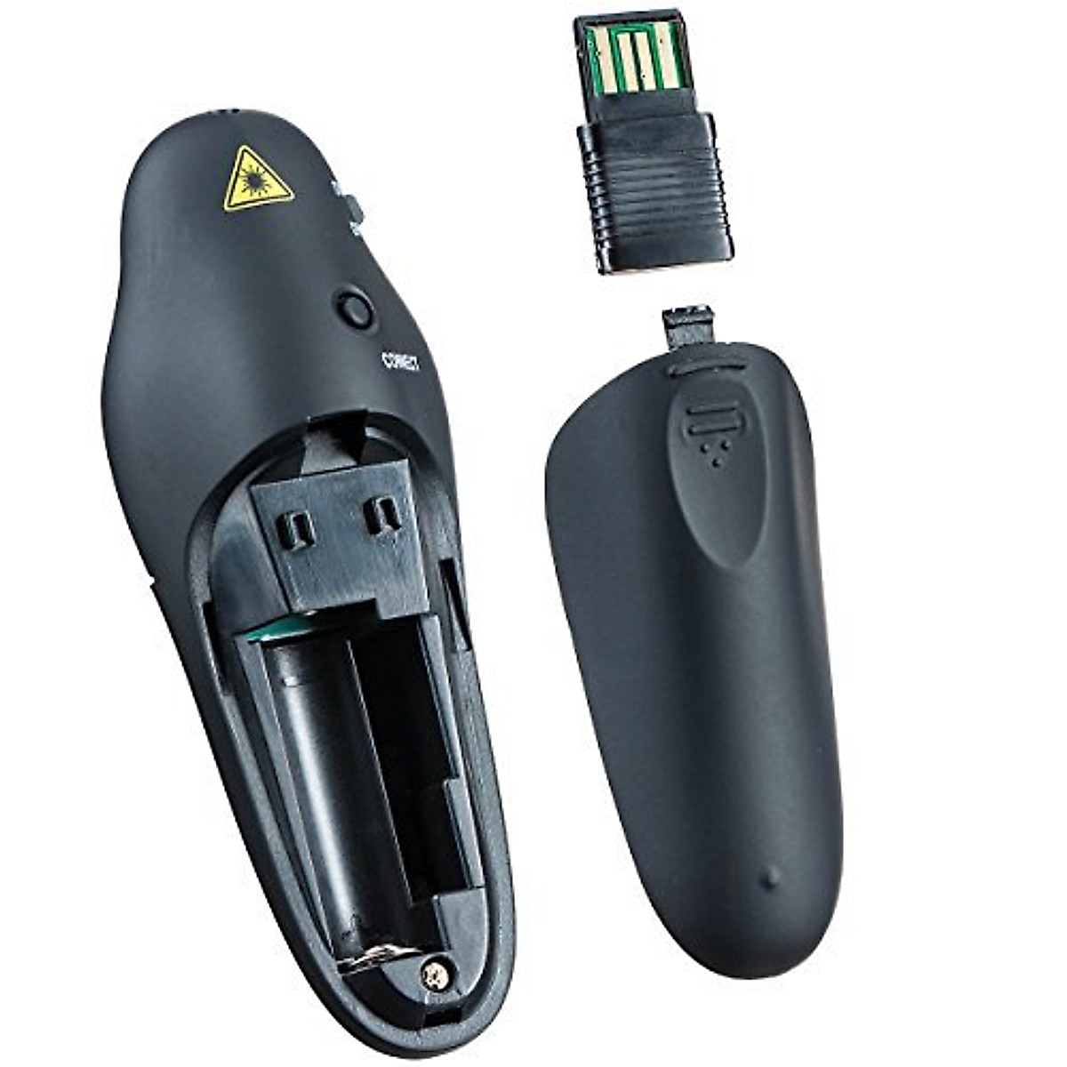 PowerPoint Presentation Clicker, USB Wireless Presenter Remote with Lazer Pointer, Black, for Microsoft Power Point RF 2.4 GHz
