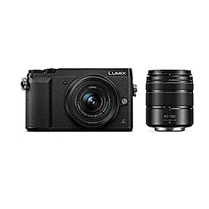 Panasonic LUMIX GX85 4K Digital Camera, 12-32mm and 45-150mm Lens Bundle, 16 Megapixel Mirrorless Camera Kit, 5 Axis In-Body Dual Image Stabilization, 3-Inch Tilt and Touch LCD, DMC-GX85WK (Black)