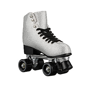 Cruze Quad Womens Roller Skates, Outdoor Quad Skates Designed for Women by Fit-Tru - Size 9 (Glitter)