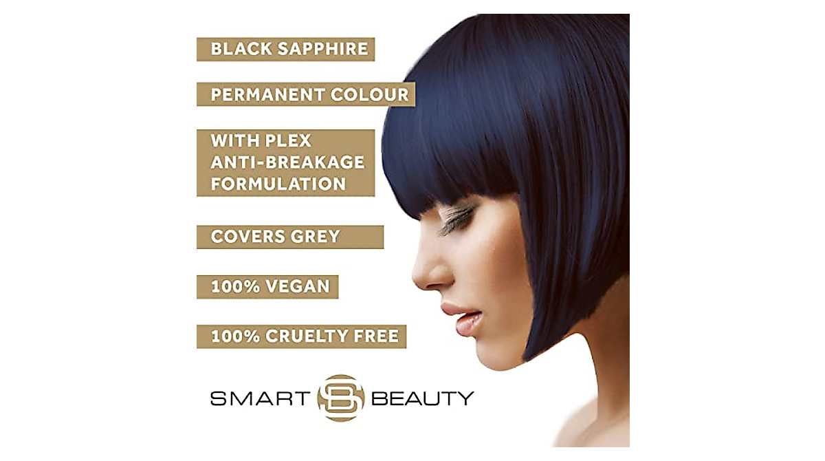 Smart Beauty Blue Black Hair Dye - Strong Color, Safe Use