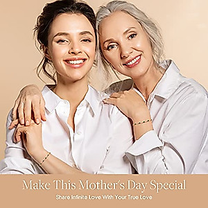 CDE 925 Sterling Silver Birthstone Tennis Bracelets for Women Dainty Simple Infinity Symbol Link Charm Bracelet Birthday Anniversary Valentine's Mother's Day Gifts for Mom Wife Mom Her Girl, Chain Length 6.7”+1.6” (Gold-05-May-Emerald Green)