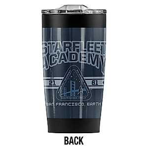 LOGOVISION Star Trek Starfleet Academy Earth Stainless Steel Tumbler 20 oz Coffee Travel Mug/Cup, Vacuum Insulated & Double Wall with Leakproof Sliding Lid | Great for Hot Drinks and Cold Beverages