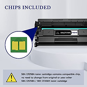 Mooho Compatible Toner Cartridge Replacement for HP 58A CF258A 58X CF258X Toner for HP Laserjet Pro M404n M404dn M404dw MFP M428fdw M428fdn M428dw M404 Toner Printer (2 Black, with Chip)
