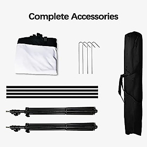 Projector Screen and Stand, 84/100/120 inch 16:9 HD 4K Thickened Wrinkle-Free Portable Movies Screen, for Indoor Outdoor Home Theater Backyard Camping,100in