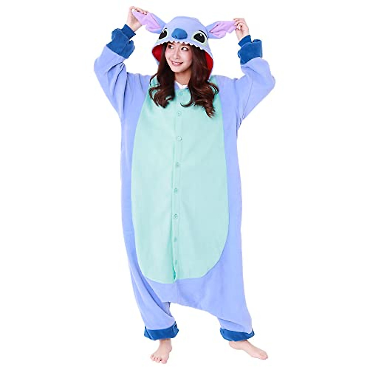 SAZAC Stitch Kigurumi - Onesie Jumpsuit Halloween Costume
