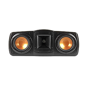Klipsch Synergy Black Label C-200 Center Channel Speaker for Crystal-Clear Dialogue and Vocals with Proprietary Horn Technology, Dual 5.25” High-Output Woofers, and Dynamic 1” Tweeter in Black