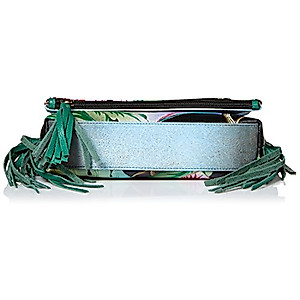 Anna by Anuschka Women's Genuine Leather Flap-Over Cross Body | Hand Painted Original Artwork | Whimsical Garden