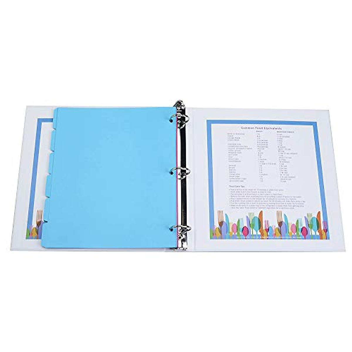 Modern Cuisine Recipe Organizer Binder Bundle with Recipe Cards and Recipe Card Protectors