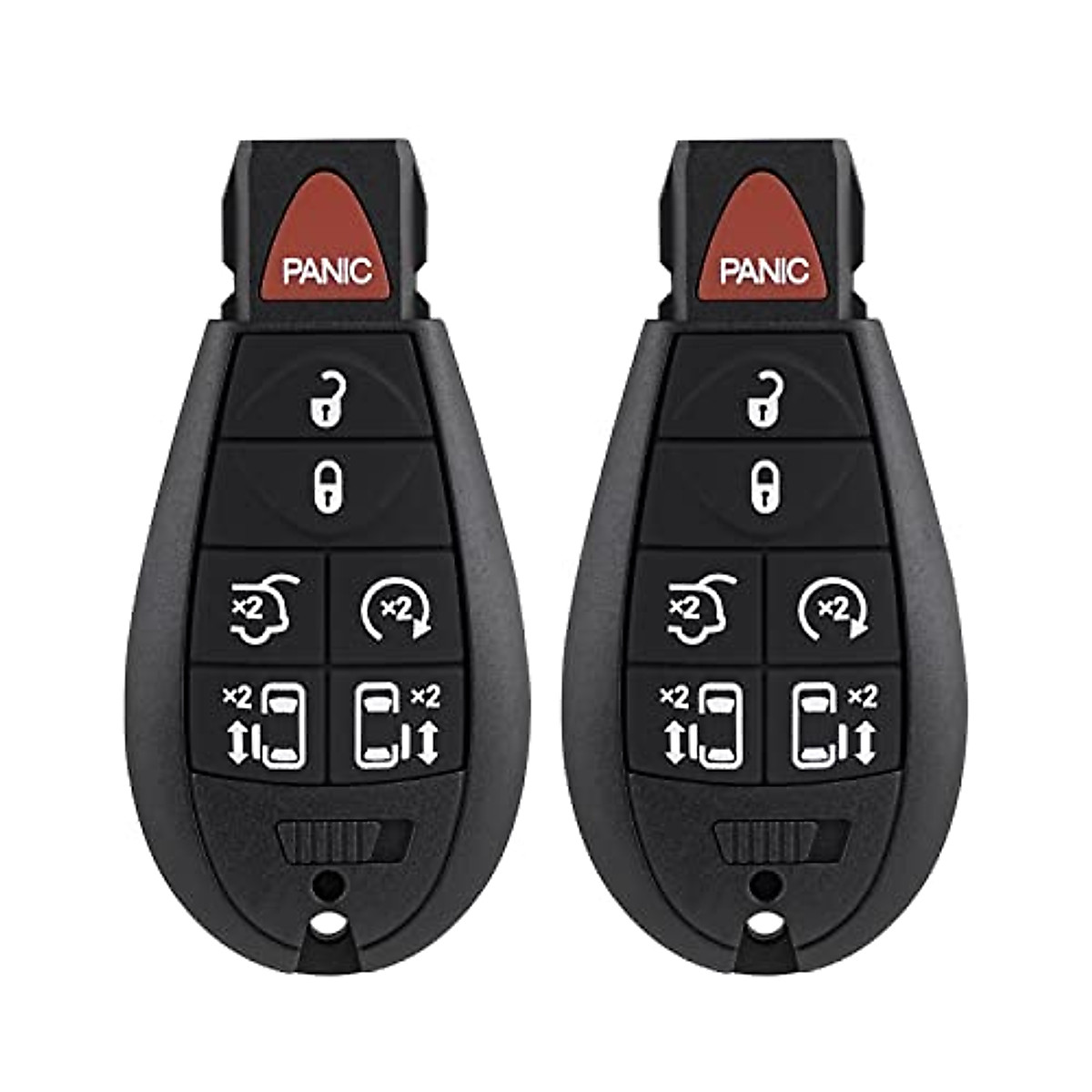 Keyless Entry Car Key Fob Replacement Fits for Chrysler Town and Country Dodge Grand Caravan 2008 2009 2010 2011 2012 2013 2014 2015 2016 2017 2018 2019 2020 M3N5WY783X IYZ-C01C(Pack of 2)
