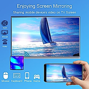 Android 11.0 TV Box, 4GB RAM 32GB ROM, Quad-Core Chip, Support Dual- WiFi 2.4G/5.8 GHZ, 4K 6K Utral HD / 3D / H.265 / HDR 10+/Bluetooth 4.2/USB 3.0/Come with Wireless Backlit Mini-Keyboard