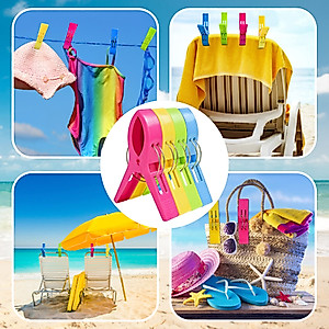 8 Pack Towel Clips Beach Chair Clips for Cruise Must Have, Pool Towel Clips Plastic Clothes Pegs Towel Holder Clamps