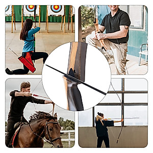 Cosmos 4 Sets Archery Arrow Rests Sticker Pads Traditional Leather Arrow Shelf Silent Plate Arrow Rest Anti-Slip Pad for Archery Training Hunting Recurve Bow Longbow