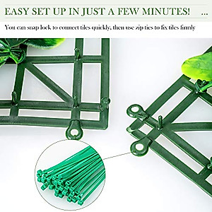 Giantex 12PCS 20x20inch Artificial Boxwood Panels Garden Privacy Fence Screen, 33.3 Sq.ft Faux Greenery Wall Privacy Hedge for Wedding Decor Fence Backdrop, Patio Topiary Hedge Protective Screen