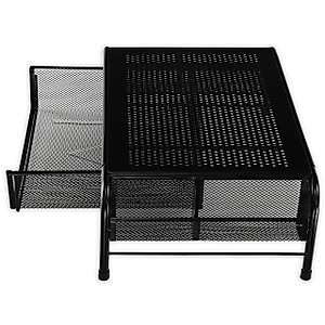 Simple Houseware 2PK Metal Desk Monitor Stand Riser with Organizer Drawer