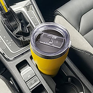 TAHOE TRAILS 20 oz Insulated Stainless Steel Tumbler with Slider Lid, Vacuum Insulated Double Wall Coffee Travel Mug Cup, Great for Cold or Hot Drinks, Yellow