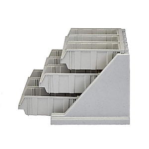 Cambro 9RS9480 Versa Speckled Gray 9-Bin Organizer Rack Case of 1