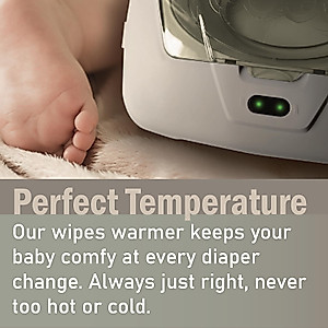 GOGO Pure Baby Wet Wipe Warmer and Wet Wipe Dispenser, Advanced Features - 4 Bright Auto Off LED Ample Lights for Nighttime Changes, Dual Heat for Baby's Comfort, Improved Design and Only at Amazon