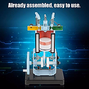 YWBL-WH 4 Stroke Diesel Hand Crank Model, Diesel Engine Combustion Engine Model Physics Mechanics Experiment Teaching Instrument, Poster Mockup