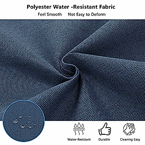 VINGLI Outdoor Bench Cushion 43x18x3 inch Waterproof Fabric Swing Settee Pad Mat with Fixed Ties, Navy Blue …