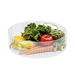 KRAZI Turntable Storage Box Spice Rack Organizer for Cabinet Fully Rotating Multi-Function Organizer Kitchen Bathroom Pantry Fridge