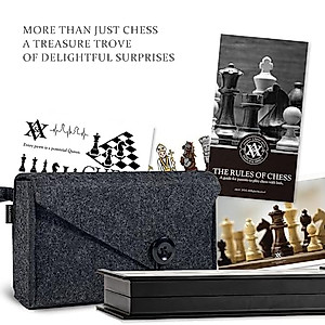 A&A Magnetic Plastic Travel Chess Set w/Folding Chess Board, Educational Toys for Kids and Adults - 12.6"(32cm) * 12.6"(32cm) Board