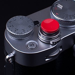VKO Metal Soft Shutter Release Button,Delicate Camera Shutter Button Black Red Dark-red Orange 11mm Concave Surface(4 Pack)