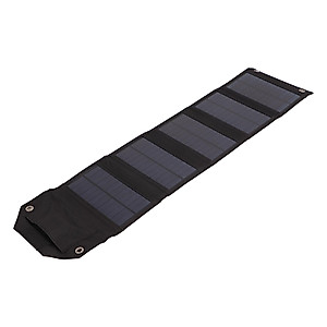 10W USB Solar Panel Charger, Waterproof IP67, Polycrystalline Silicon, Foldable with 24% Conversion Efficiency, Portable for Outdoor Energy Emergencies (Black)