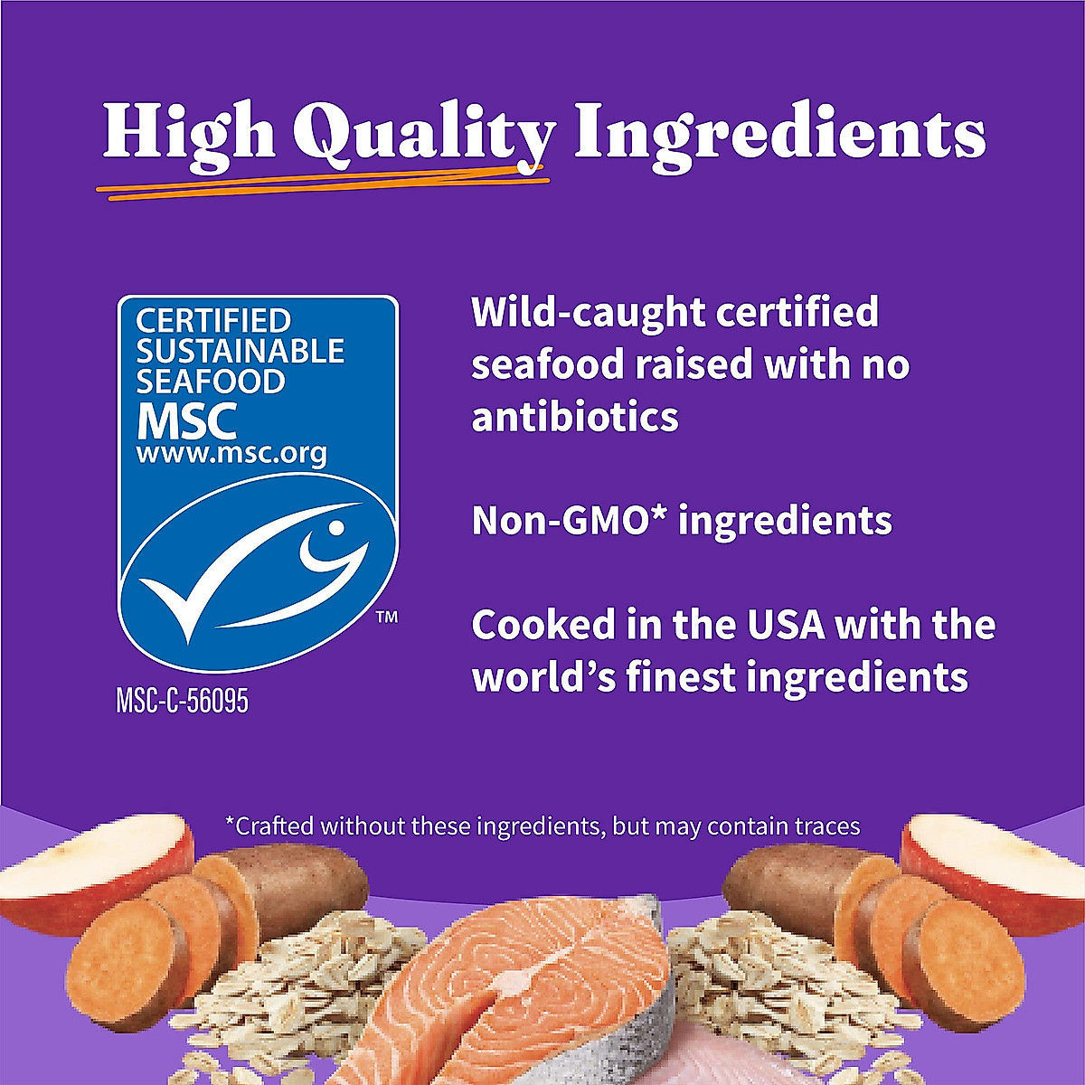 Halo Purely for Pets Holistic Adult Dog Healthy Grains Wild-Caught Salmon & Whitefish Recipe 3.5 lb