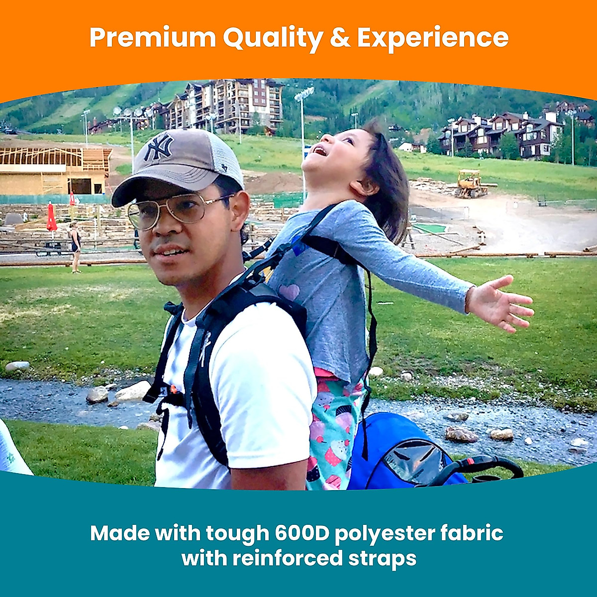 Piggyback Rider Child Safety Harness - Spare or Replacement for Standing Child Carrier Kids Safety Harness - Unisex Safety Harness for Kids - Fits 2 to 4 Years Old - for Travel, Events & More