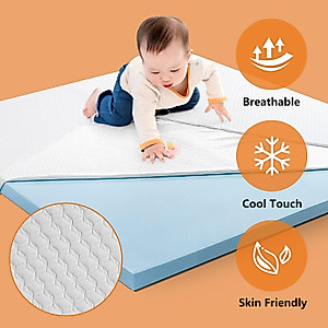 ORTHOMTEX 3 Inch Cooling Gel Memory Foam Mattress Topper King Size Bed,Removable Soft Cover, Comfort Body Support - Pressure Relief,10 Year Warranty