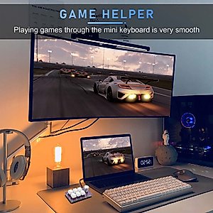 Cuifati 6-Key Mini Keypad One Handed Mechanical Gaming Keyboard, Multifunctional Shortcut Programmable Macro Keyboard, with Knob, Plug and Play, for Windows, for Vista, for Linux, for