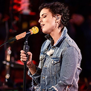 RhymKawa B58 Sparkle Rose Gold Rhinestone Mic Sleeve Replacement for Wired Vocal Microphone Decorative Shining on Tours TV Shows (Mic Not Included)