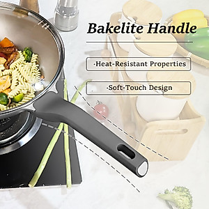 HENSENMEN Pots and Pans Set Nonstick, 6 Pcs of Kitchen Cookware Set, Dishwasher Safe Cooking Pots and Pans Set w/Saute Pan & Saucepan & Casserole Pot