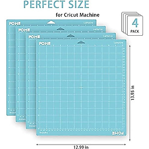 Cutting Mat for Cricuts, FOME 4PCS Standard Adhesive Grip Cutting Mat 12x12 inch Standard Adhesive Sticky Quilting Replacement Cut Mats for Cricuts Maker 3/Maker/Explore 3/Air 2/Air/One