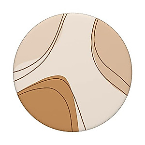 Minimalist Neutral Brown And Beige Abstract Shapes PopSockets Swappable PopGrip