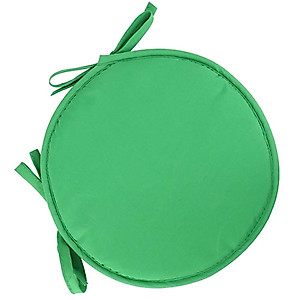 Garneck Round Chairs Seat Cushion Sponge Stool Pad Chairs Cover Slipcover with Rope Ties for 0ffice Home School Restaurant 38CM (Green)