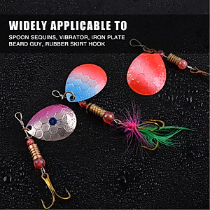 Fishing Spinner Blades Colorado Blades Hammered Custom Fishing Spinners DIY Lure Making Supplies Colorful Fishing Spoons for Walleye Rig Inline Spinners 40pcs