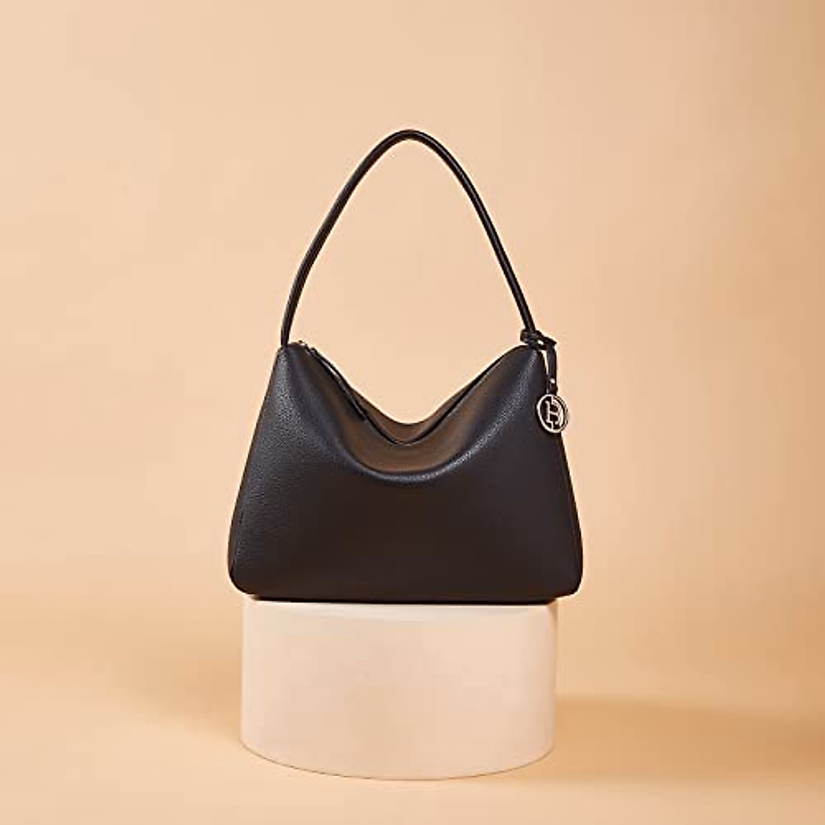 BOSTANTEN Shoulder Bag For Women Hobo Purses and Handbags Top Handle Clutch Purse with Zipper Closure Black