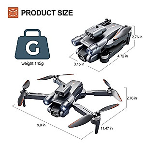 2023 Brushless Drones with Dual 4K HD Camera,2.4G WiFi FPV Video Foldable Drone RC Quadcopter for Adults/Beginners/Kids,One Key Take Off/Land,Waypoints Functions,3 Batterie 45Mins Flight Time (SIS)