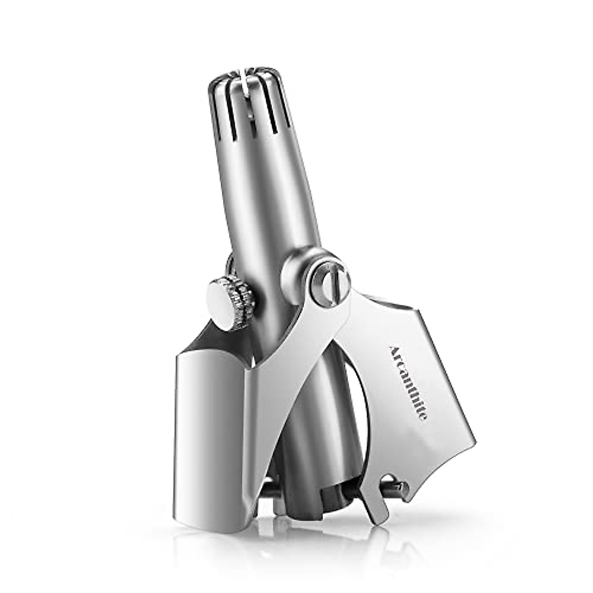 Arcanthite Manual Nose & Ear Hair Trimmer (No Batteries Required) - Perfect Manual Stainless Steel Nose Hair Remover for Men & Women AT-007-D