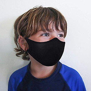 KFIAQ Black Face Mask, Stretchy & Soft Fabric Face Covering, Washable Reusable Protective Cloth Face Masks, Fashion Unisex (10PC)