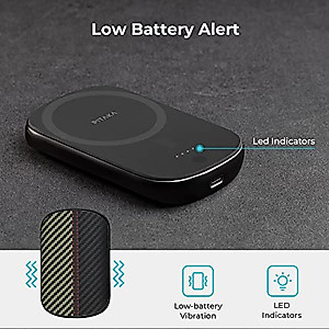 PITAKA Power Bank Wireless Portable Charger for iPhone 14/13/12 Compatible with Mag Safe Battery Pack 4000mAh, Support Wireless Charging, 1500D Aramid Fiber Made, Fusion Weaving Overture
