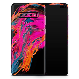DesignSkinz Liquid Abstract Paint V73 Protective Vinyl Decal Wrap Skin Cover Compatible with The Samsung Galaxy S20 (Screen Trim & Back Glass Skin)