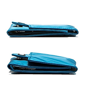 Big Skinny Women's Trixie Tri-Fold Slim Wallet, Holds Up to 30 Cards, Ocean Blue