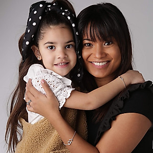 Sterling Silver Mom and Me Double Heart Bracelet Set for Mom and Daughter (Set-MED)