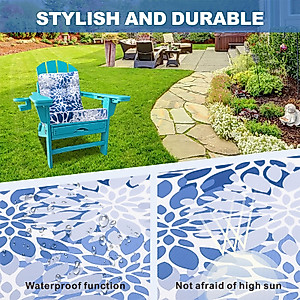 XXPILOS Outdoor Chair Cushions Seat/Back Set Patio Furniture Cushion Indoor & Outdoor 19x19 Inch with Ties Waterproof Home Garden