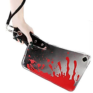 Chrome Bloody Cleaver Clutch Purse Kreepsville Horror Refelective Handbag
