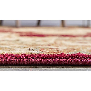 Unique Loom Versailles Collection Traditional Classic Medallion Motif Area Rug (3' 3 x 5' 3 Rectangular, Burgundy/ Ivory)